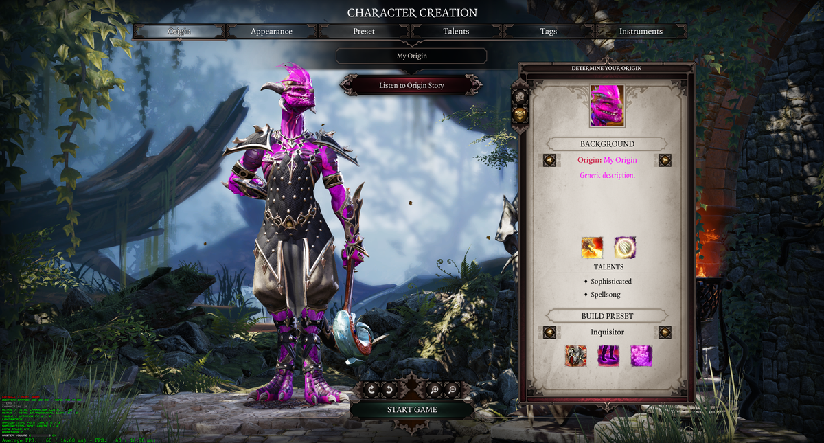 My first: Character creation origin - Divinity Engine Wiki